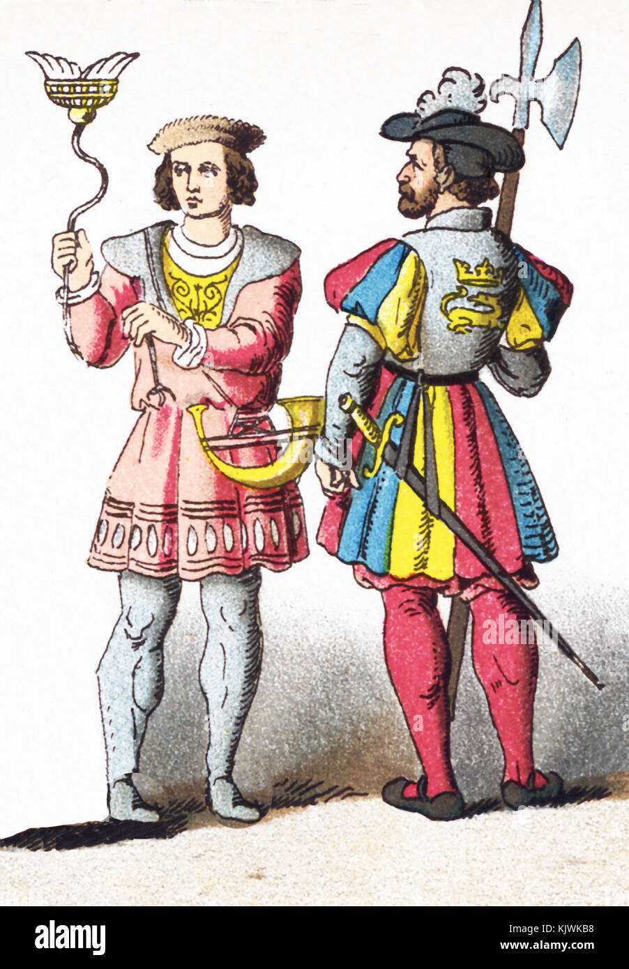 The figures represented here are French people between 1550 and 1600 ...