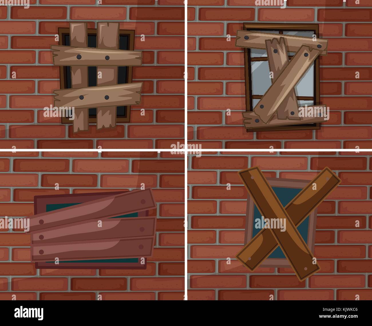 Wall art windows on Stock Vector Images - Alamy