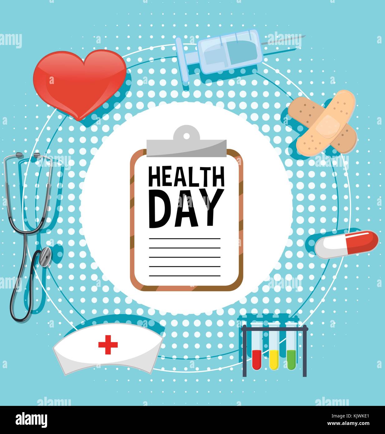 Background design with health day theme illustration Stock Vector Image ...