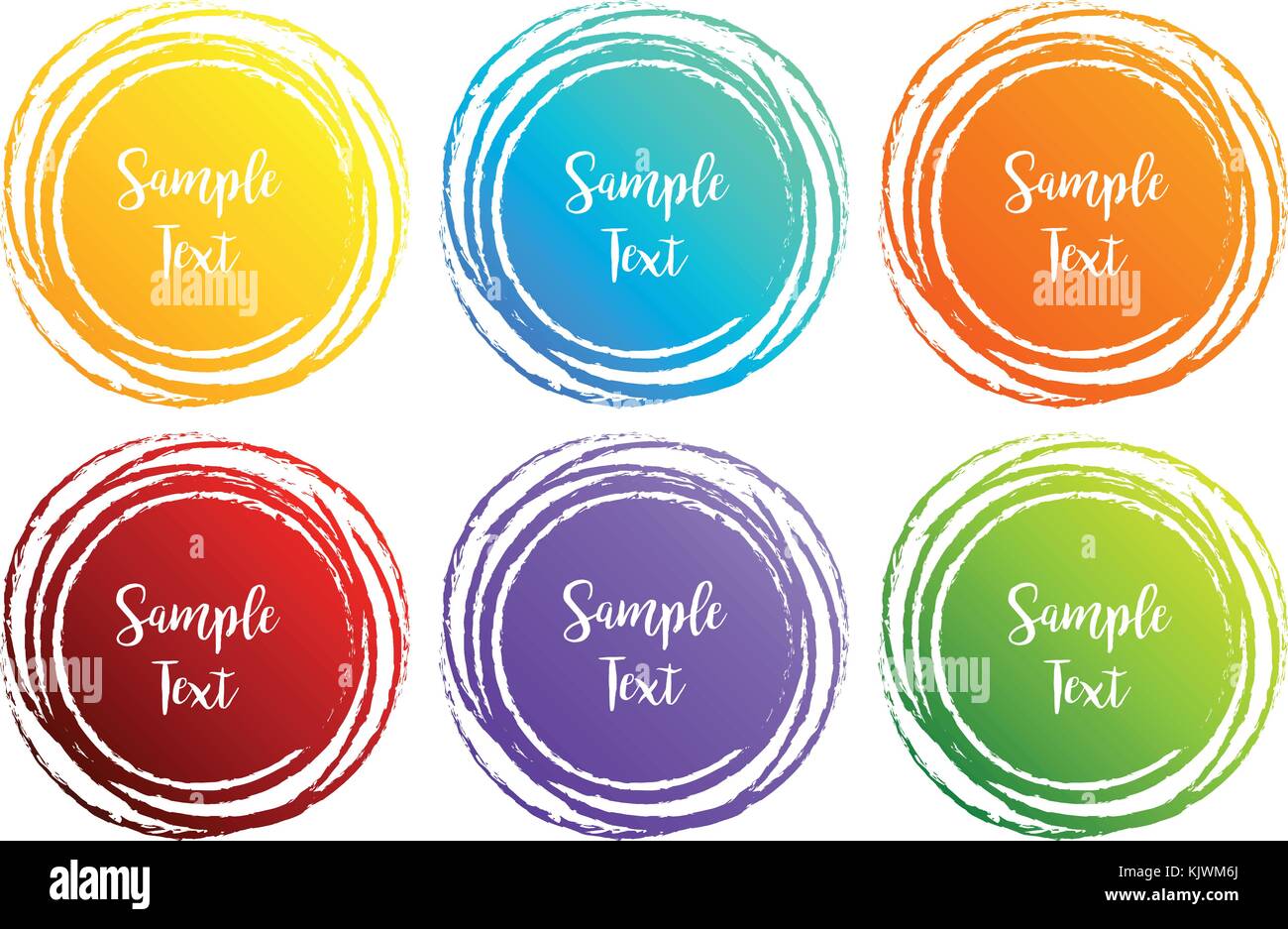 Label designs with round shapes in different colors illustration Stock ...
