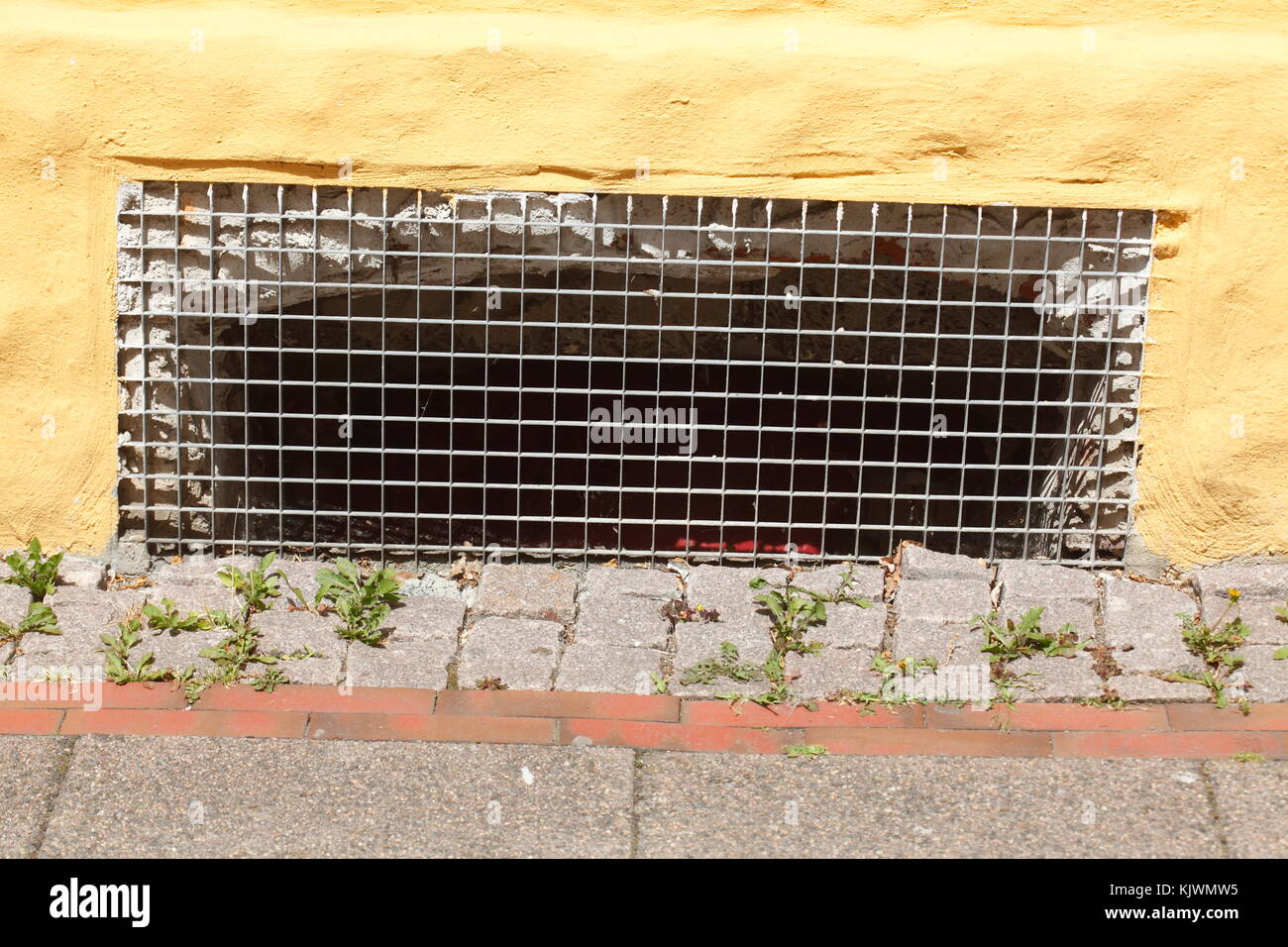 old cellar window with grid Stock Photo - Alamy