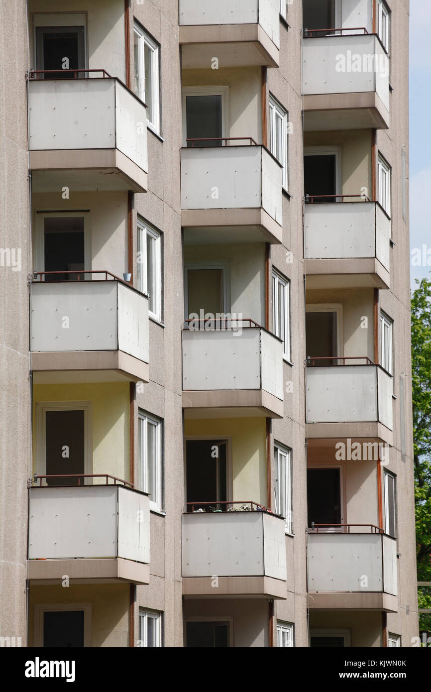 Block of Flats, balconies Stock Photo - Alamy