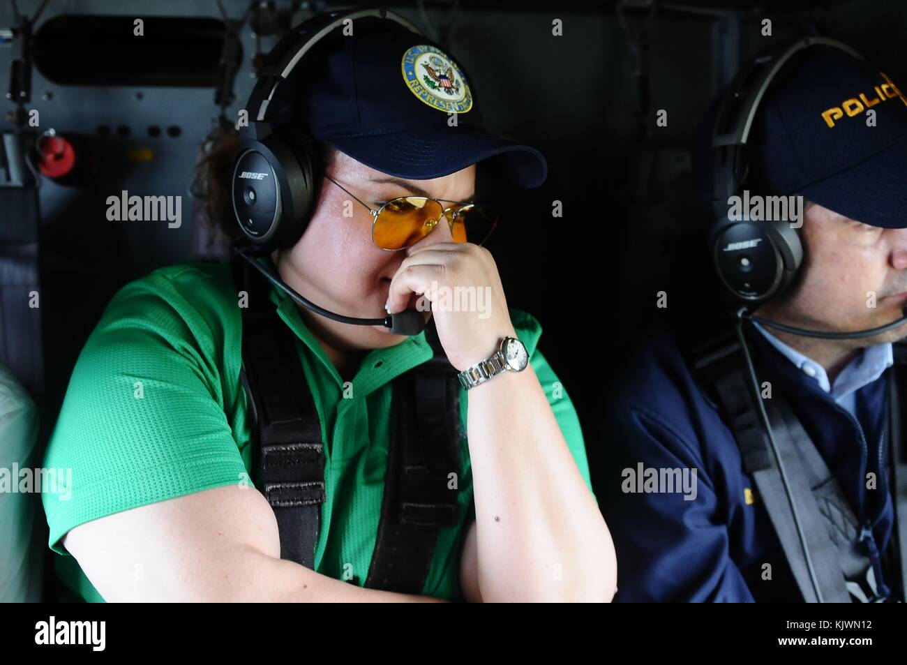 Puerto Rican Resident Commissioner Jennifer Gonzalez views the ...