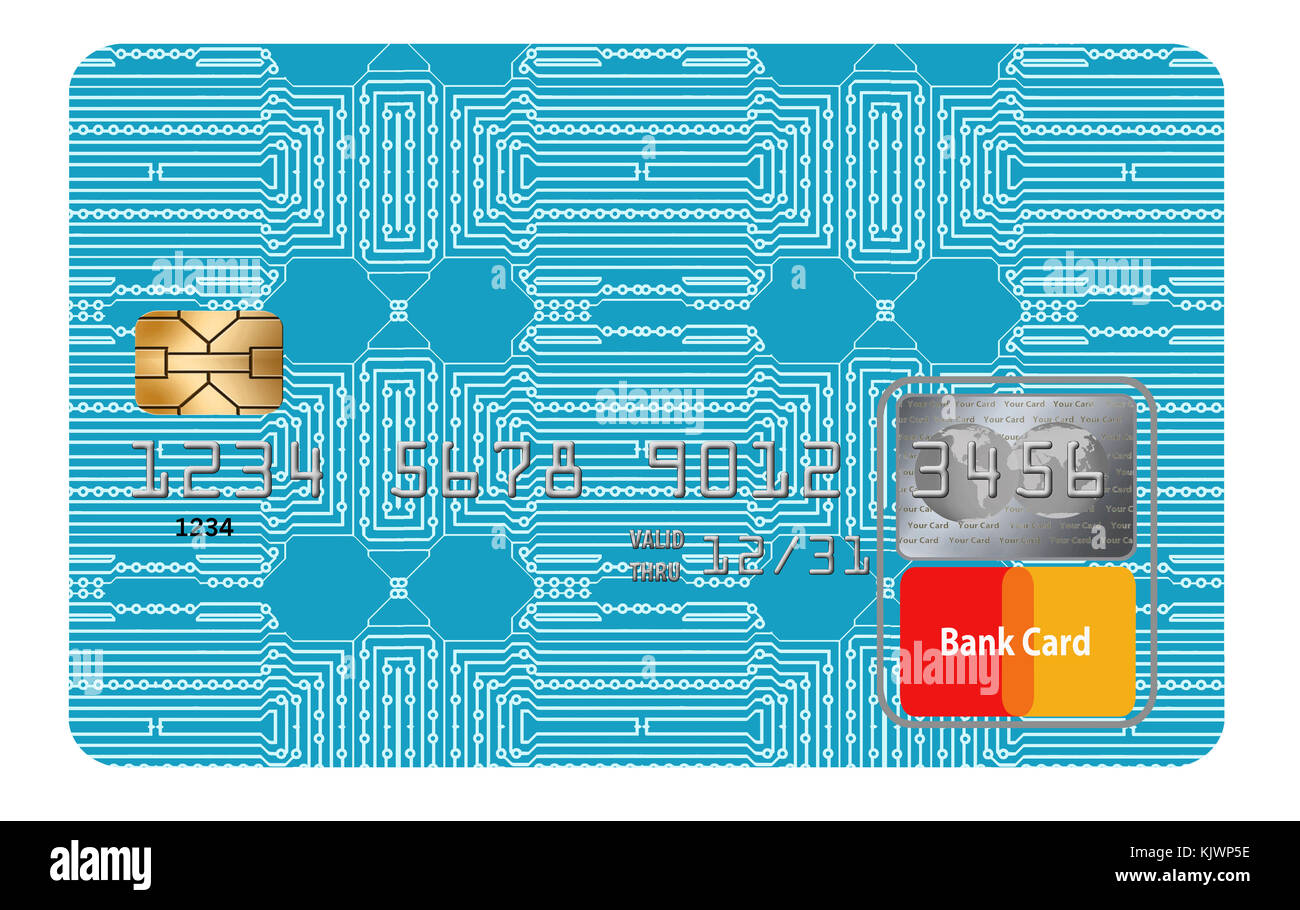 Electronic circuit boards make the background pattern for this credit ...