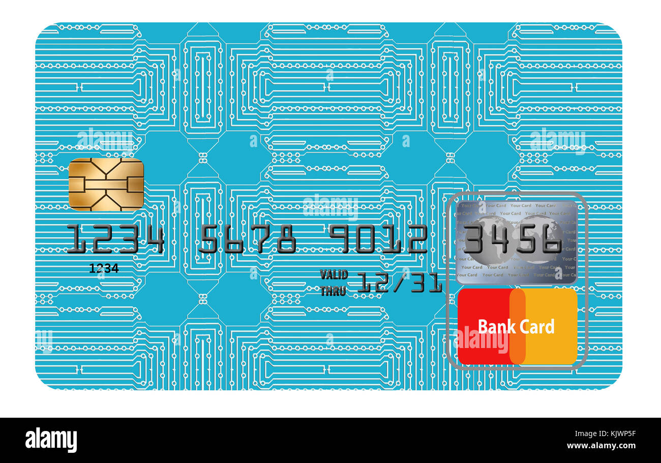Electronic circuit boards make the background pattern for this credit ...