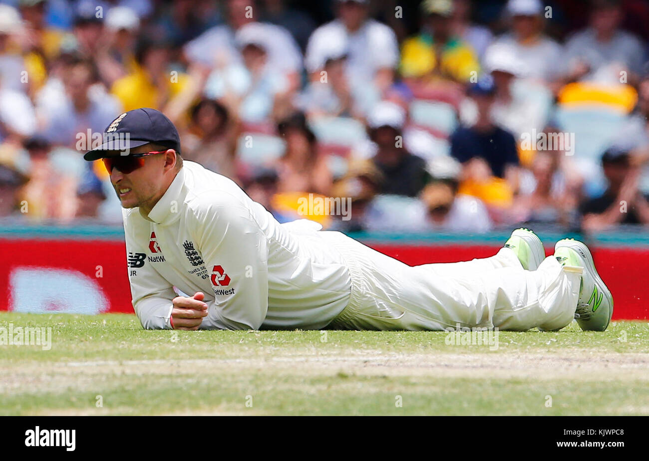 England's Joe Root looks dejected in the field during day five of the ...