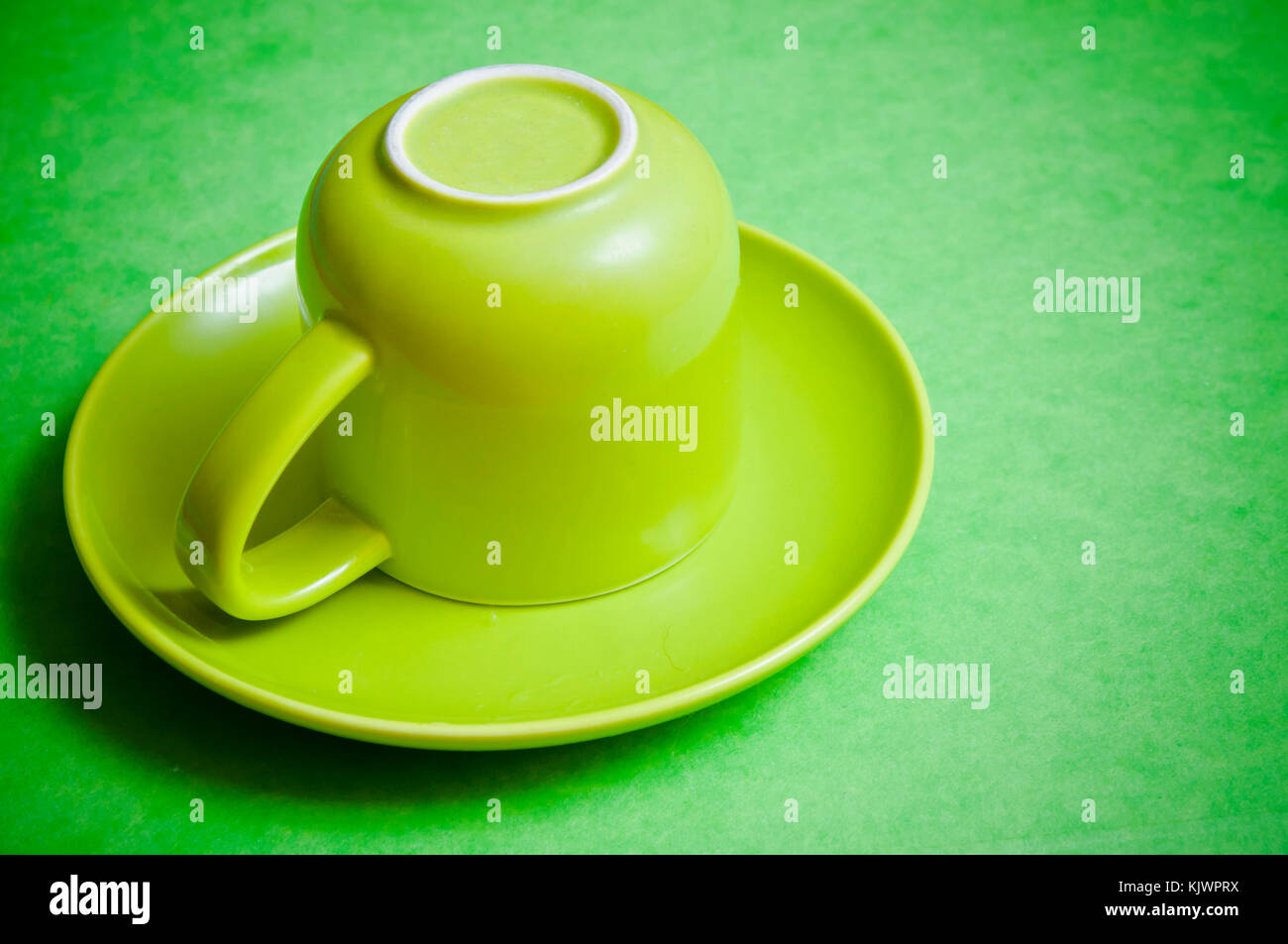 green coffee cup, green color concept Stock Photo - Alamy