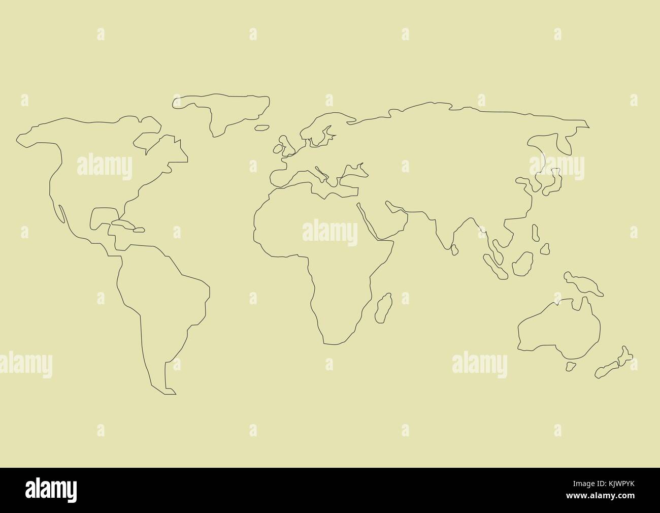 Simple World map Stock Vector Image & Art - Alamy Simple World map Stock Vector Image & Art - Alamy