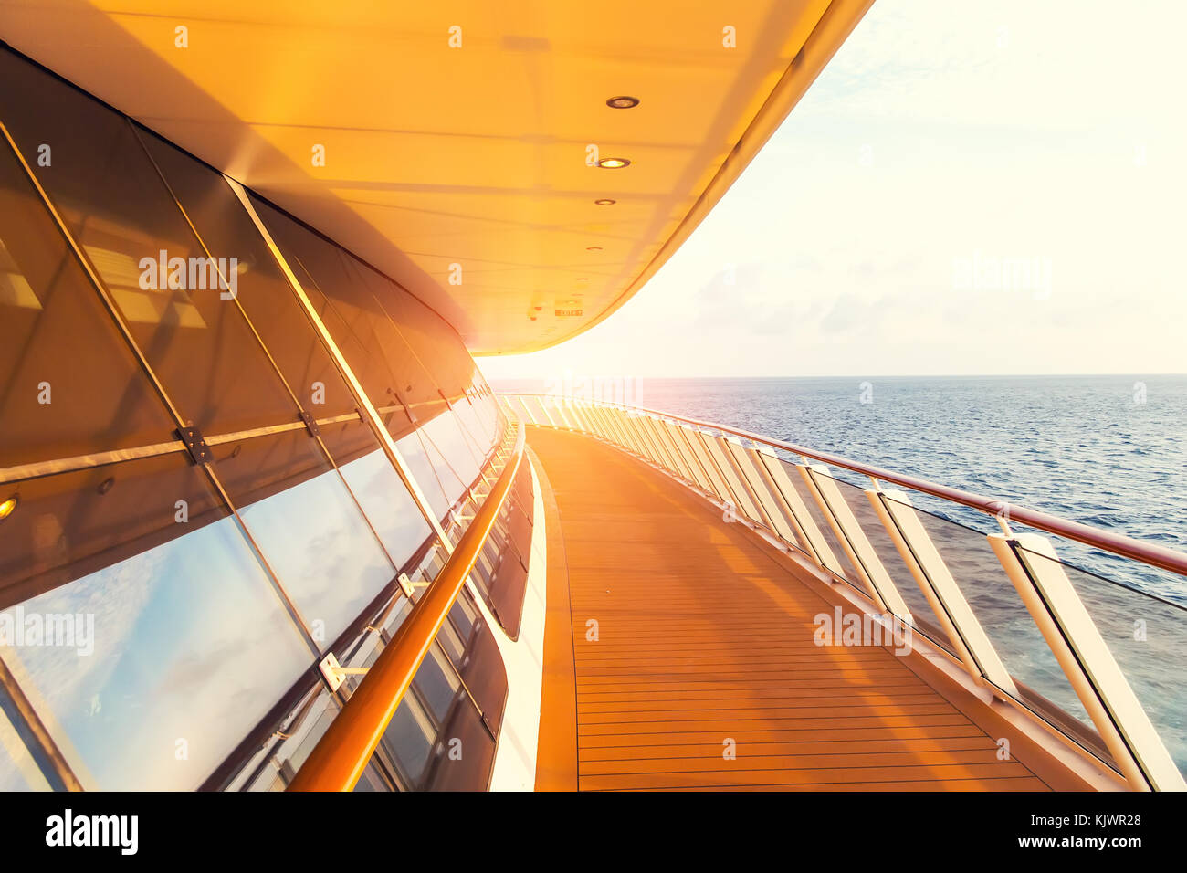 Sea view from cruise ship sailing Stock Photo - Alamy