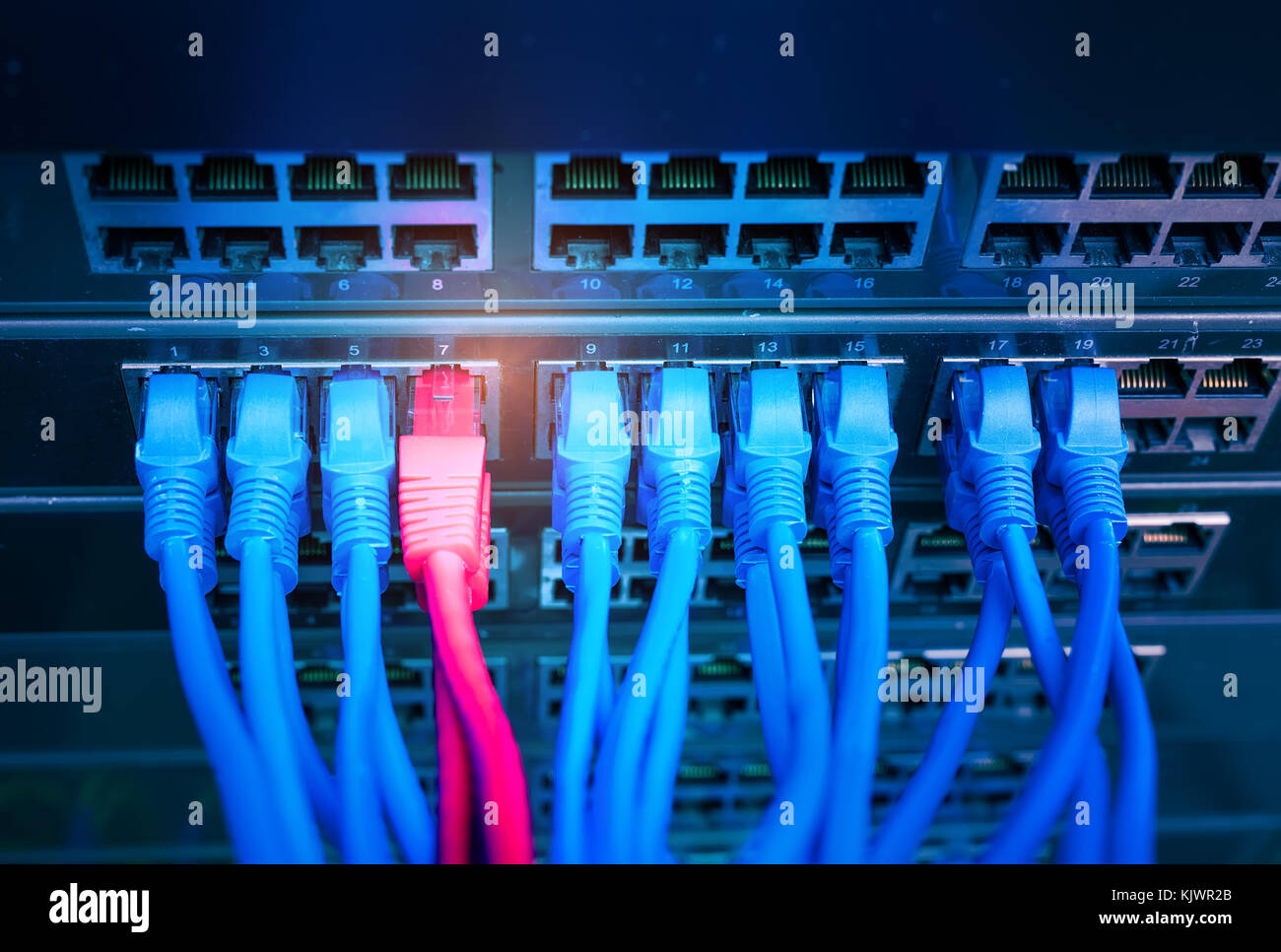 Network panel switch and internet cable in data center Stock Photo - Alamy