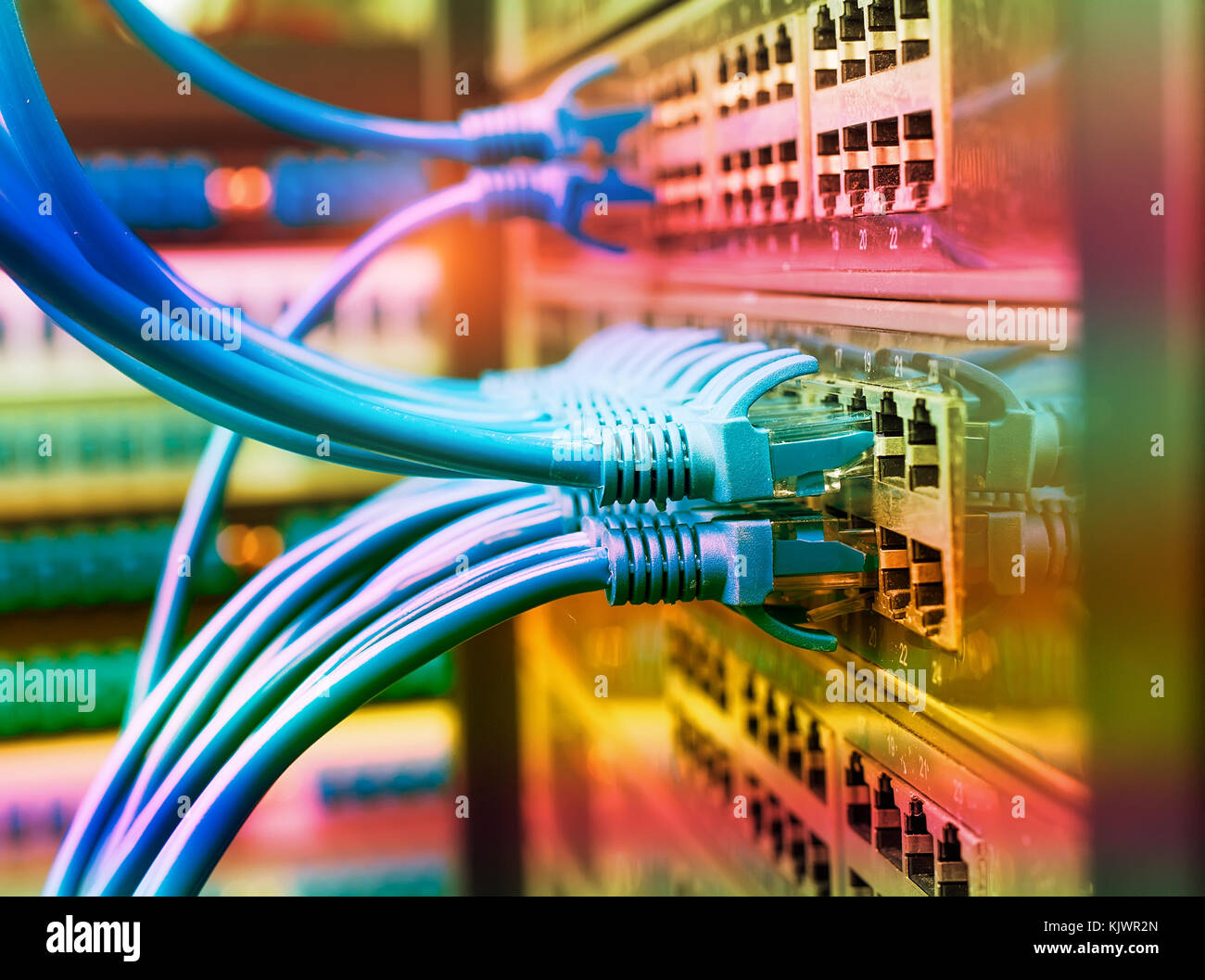 Network switch and ethernet cables,Data Center Concept Stock Photo - Alamy