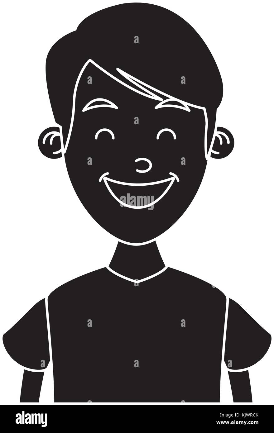 Boy smiling profile Stock Vector Image & Art - Alamy