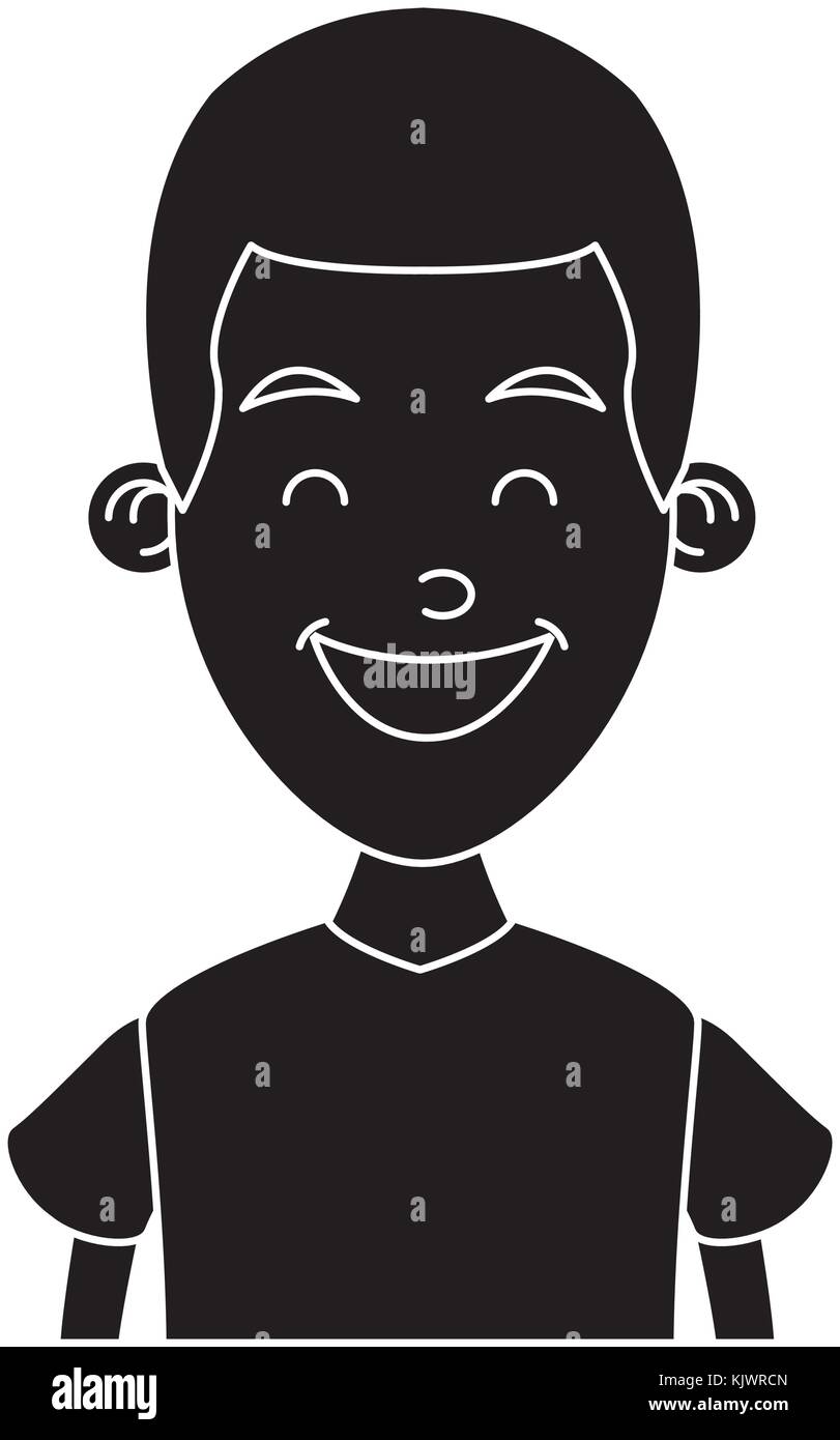 Boy smiling profile Stock Vector Image & Art - Alamy
