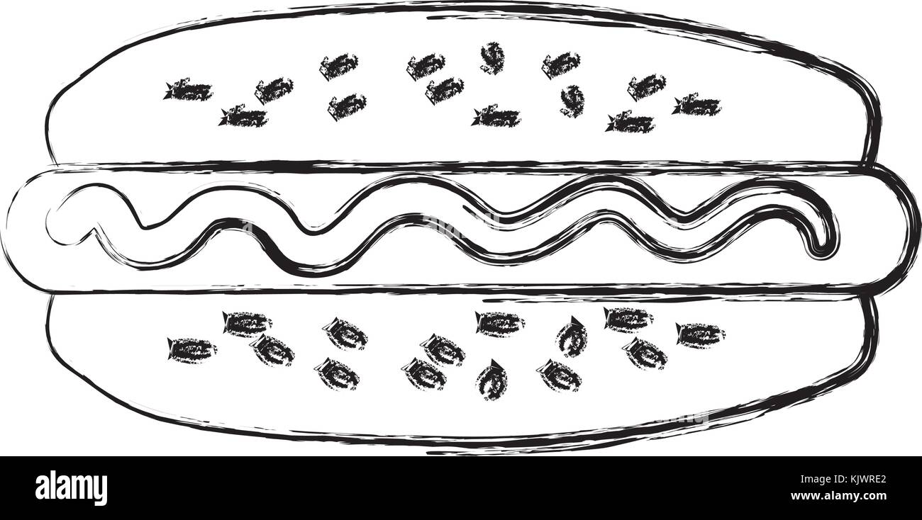 Hot dog fast food Stock Vector Image & Art - Alamy