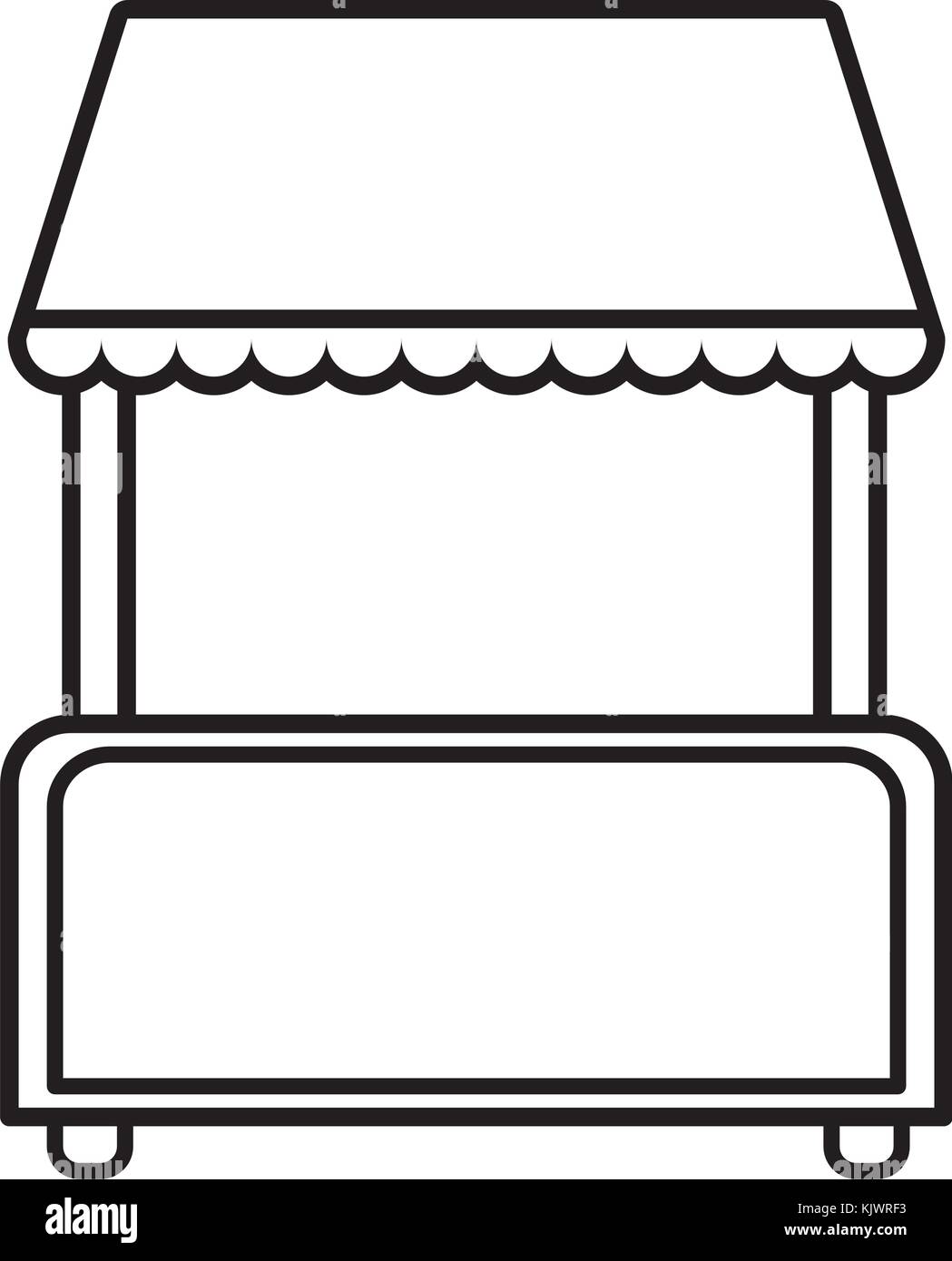 Empty market stall Stock Vector Image & Art - Alamy