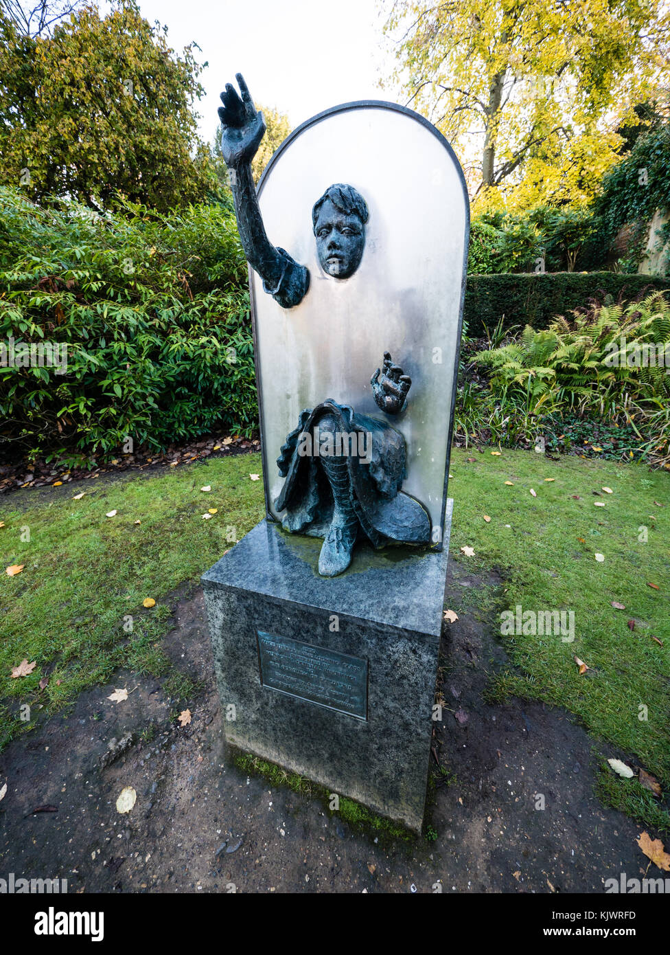 Statue of Alice Through the Looking Glass in the castle grounds ...