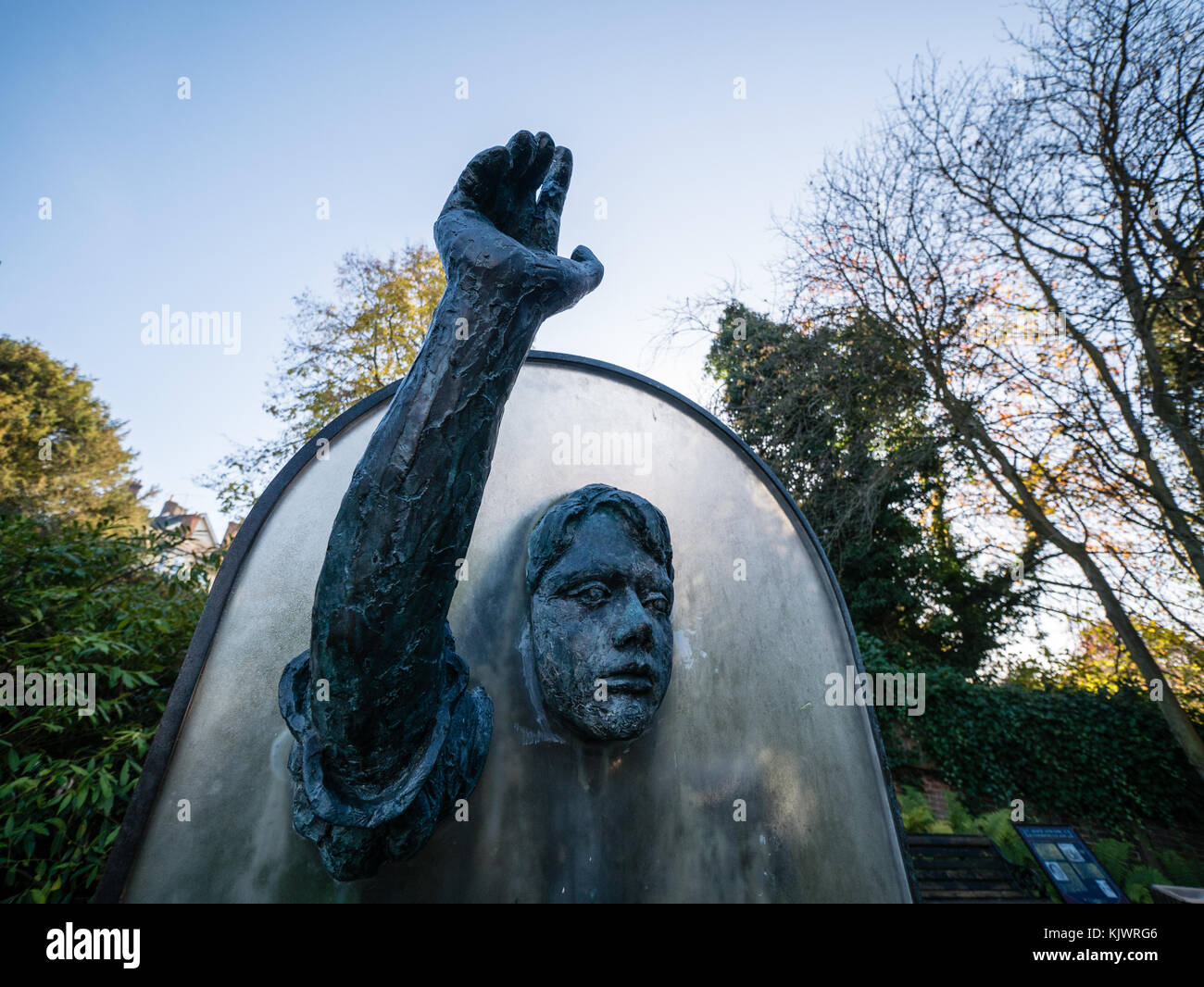 Statue of Alice Through the Looking Glass in the castle grounds ...