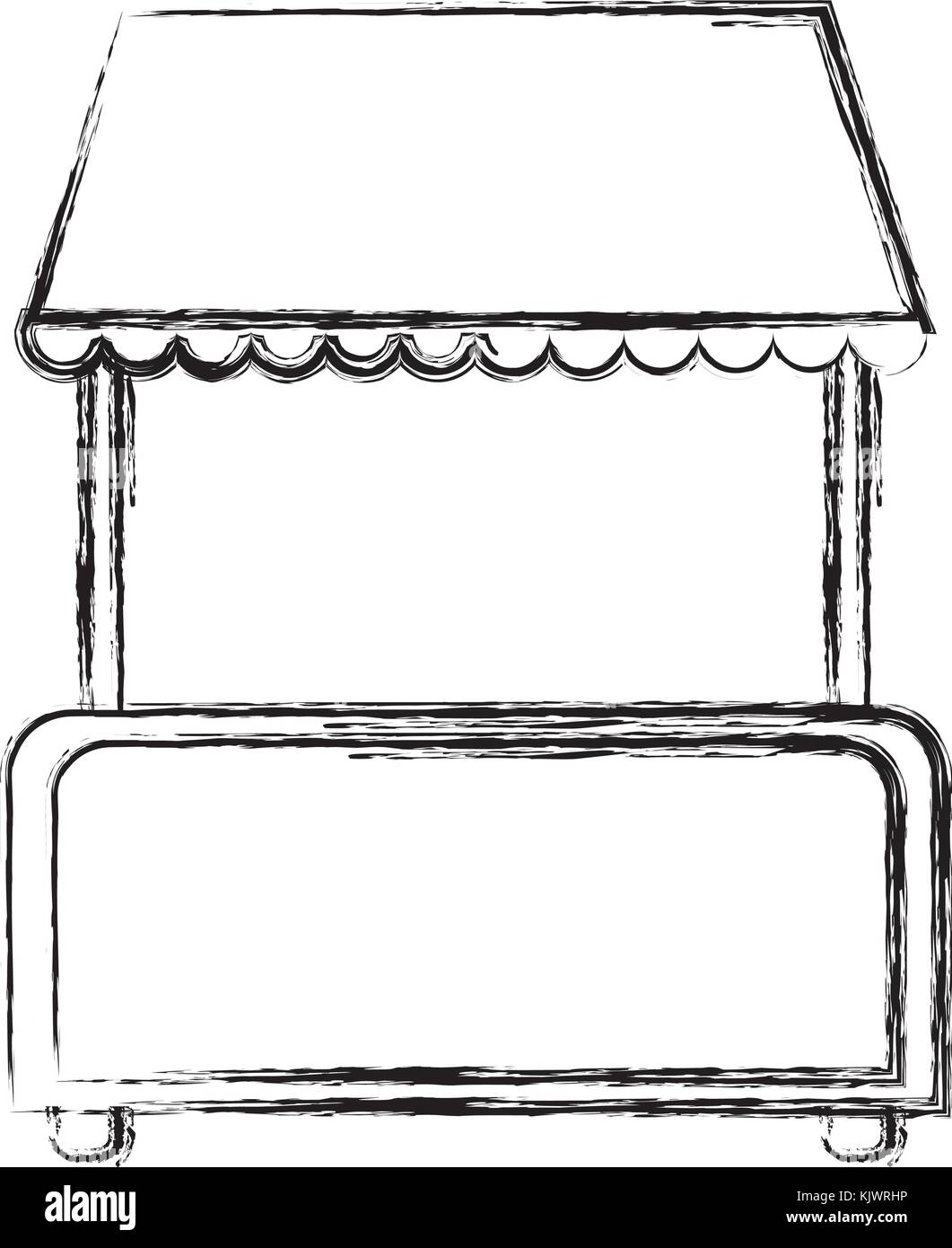 Empty market stall Stock Vector Image & Art - Alamy