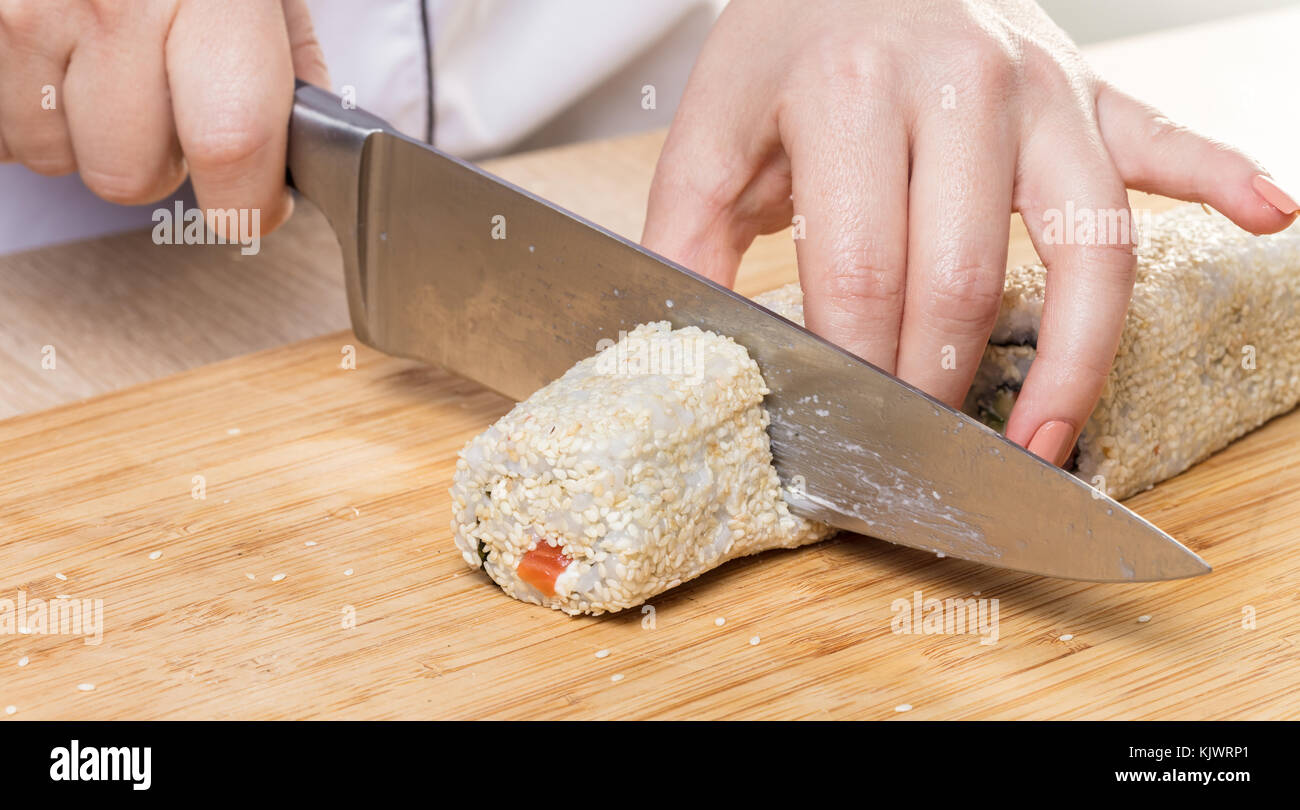 Asian japanese cooking cook kitchen cuisine knife hi-res stock ...