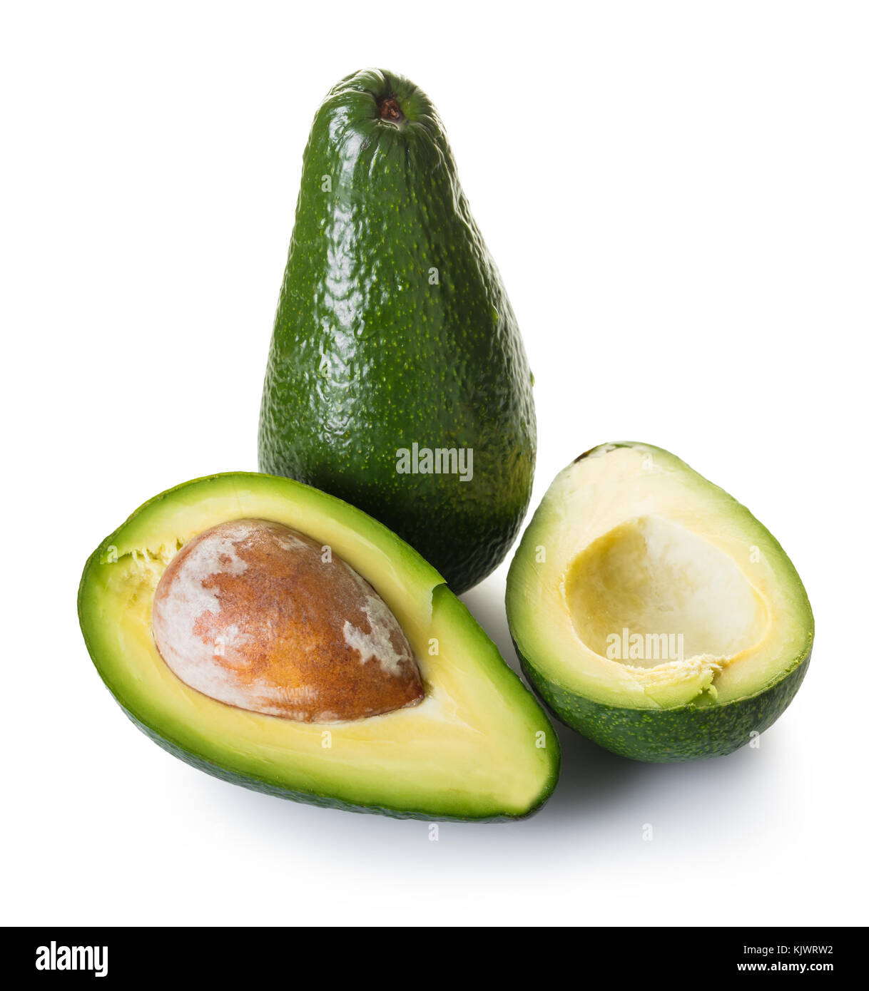 ripe avocado closeup on white isolated background Stock Photo - Alamy