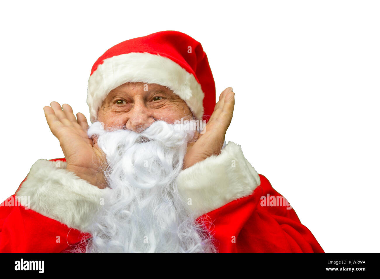 Santa Claus isolated on white background Stock Photo - Alamy