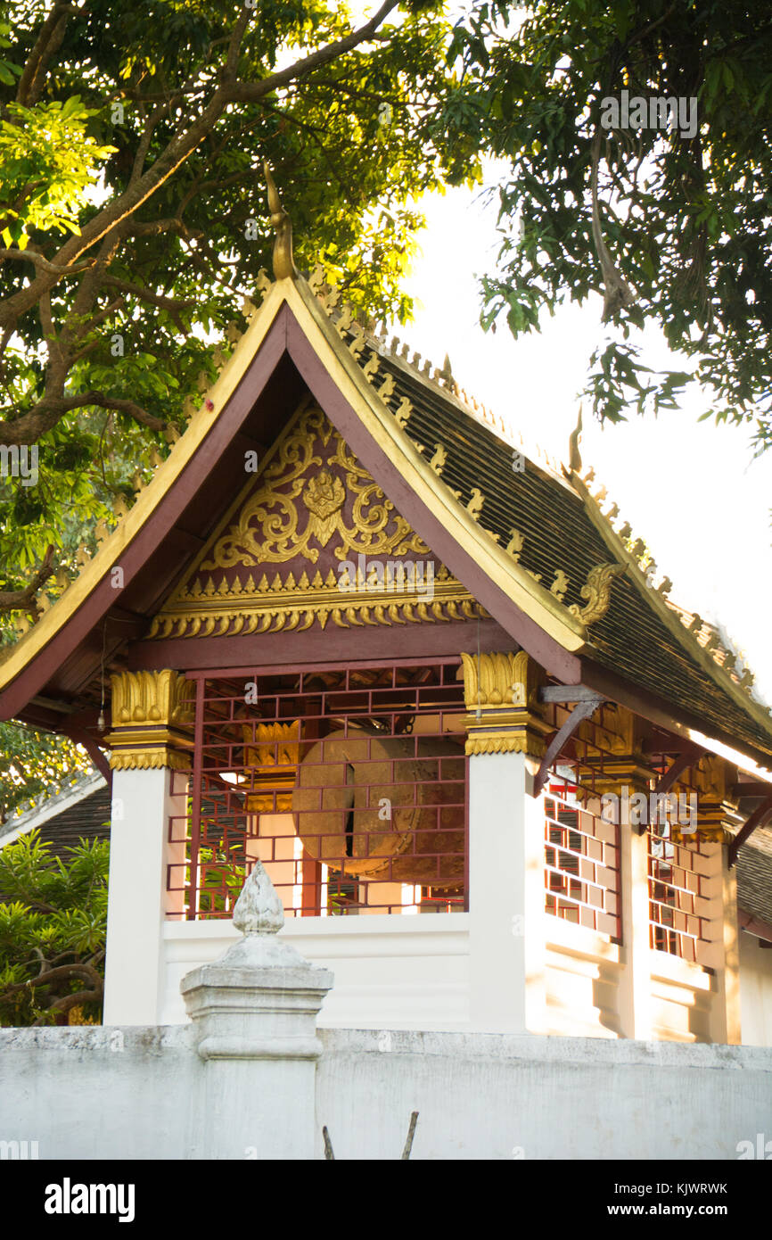 Drum at Wat Pak Khan in Luang Prabang, Laos Stock Photo - Alamy