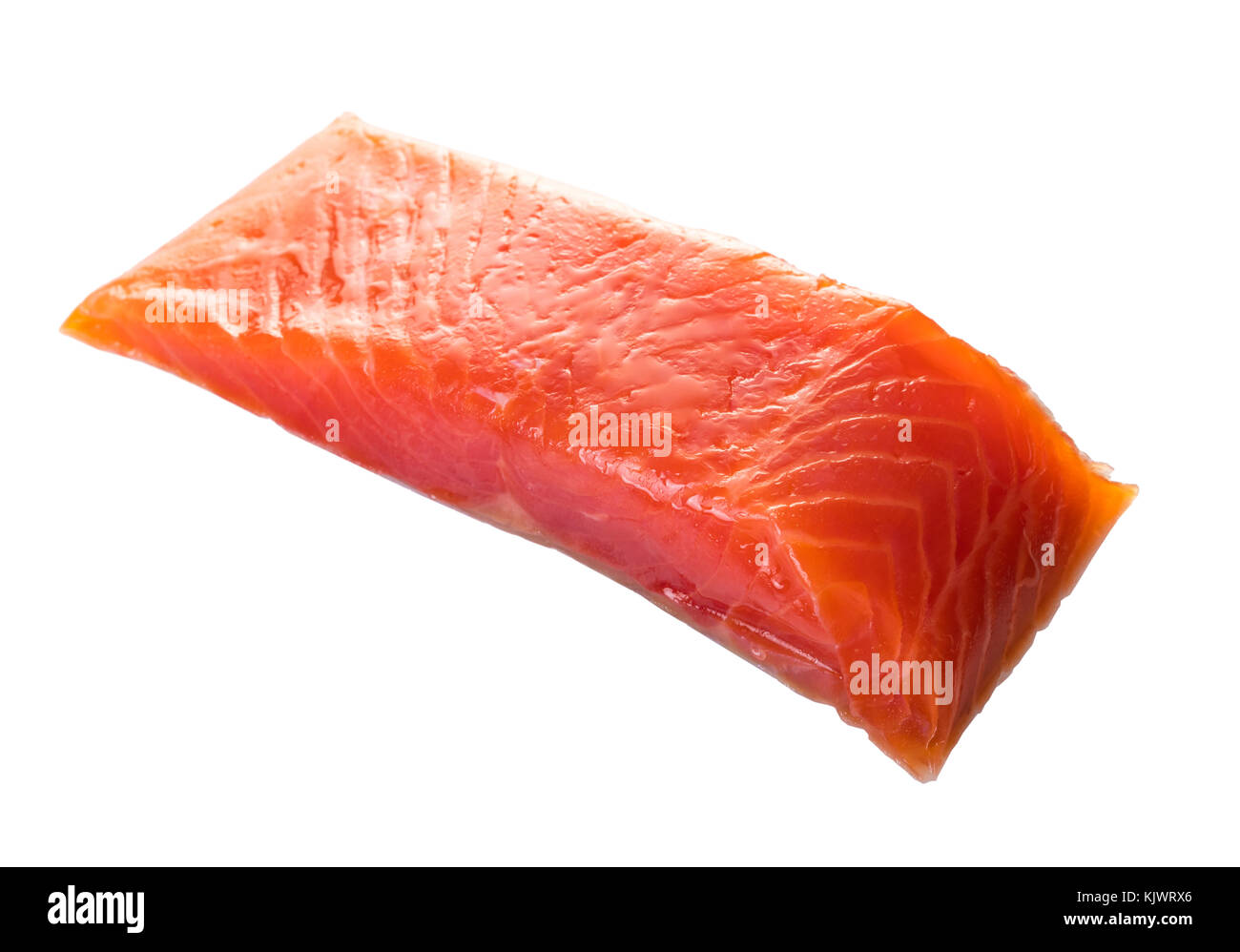 piece of red fish on white isolated background Stock Photo - Alamy
