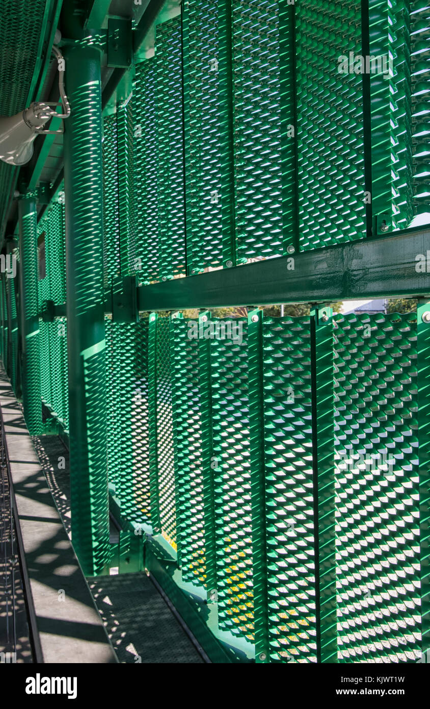 View of corrugated filter in a modern tram station Stock Photo - Alamy