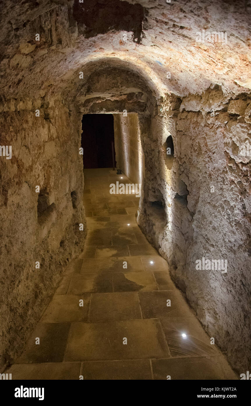 View of hidden passage in the castle of Otranto Stock Photo - Alamy