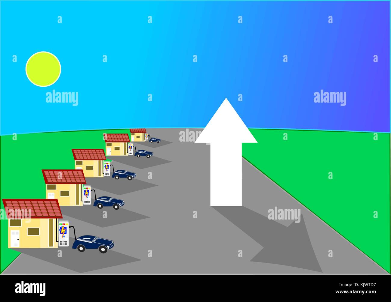 Electric car technology solar Stock Vector Images - Alamy