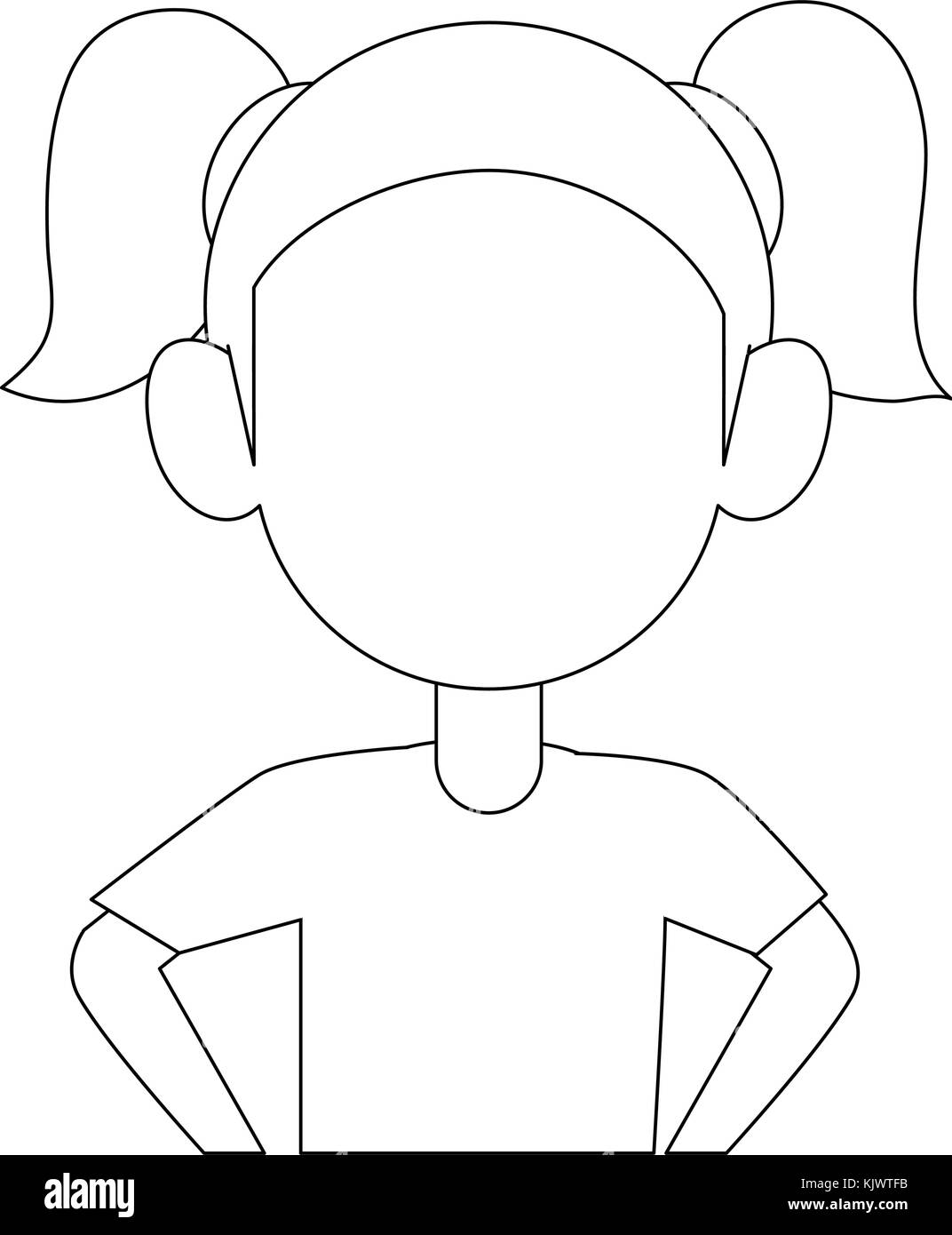 Girl faceless avatar Stock Vector Image & Art - Alamy