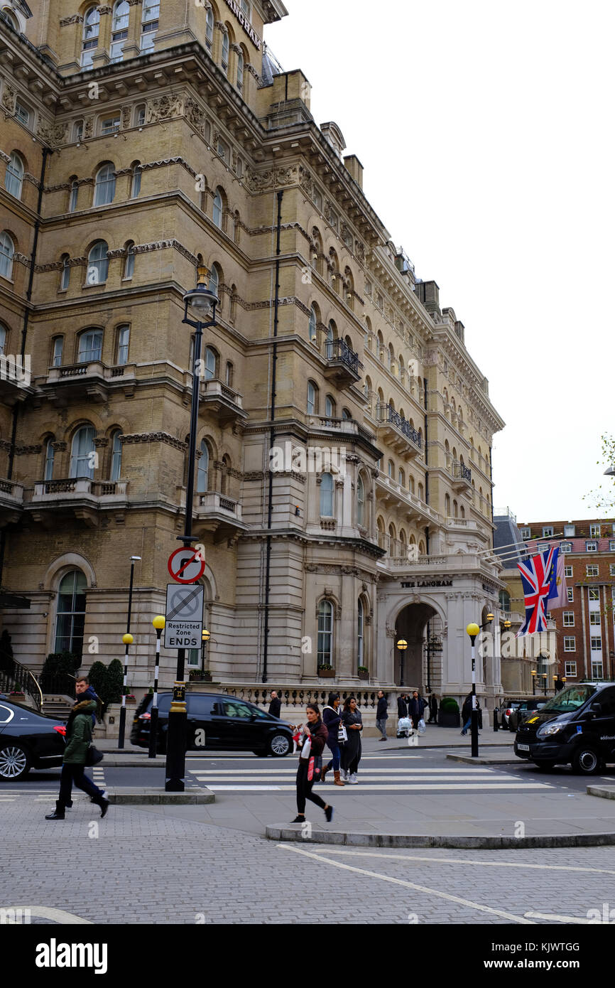 The Langham Hotel, London W1 Stock Photo - Alamy
