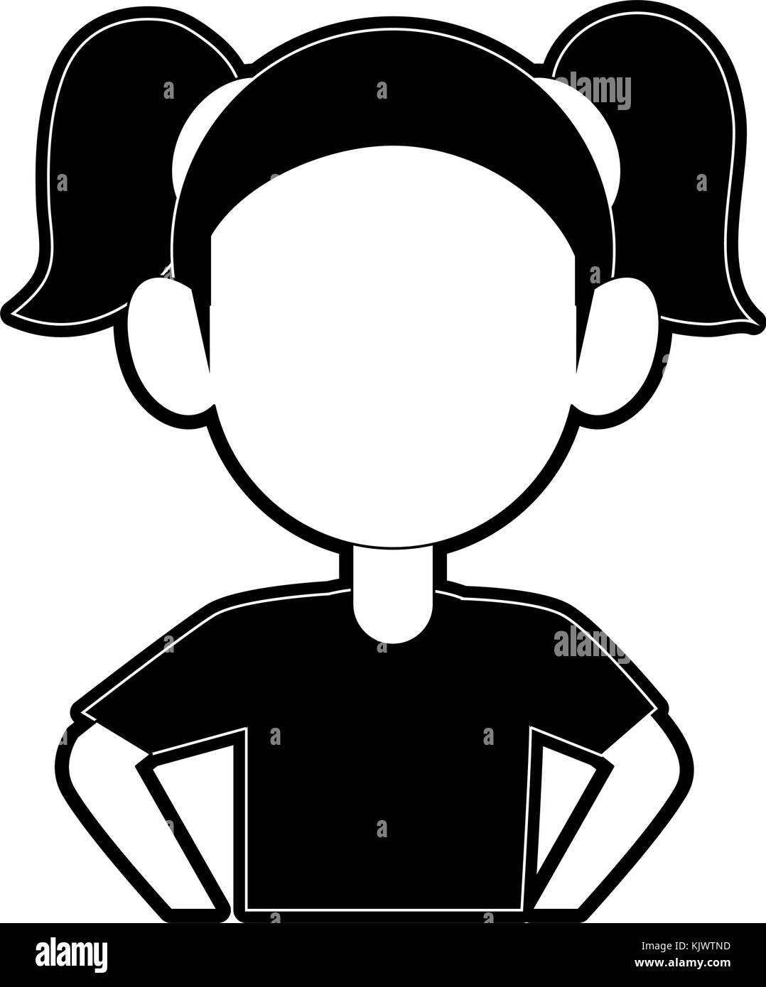 Girl faceless avatar Stock Vector Image & Art - Alamy