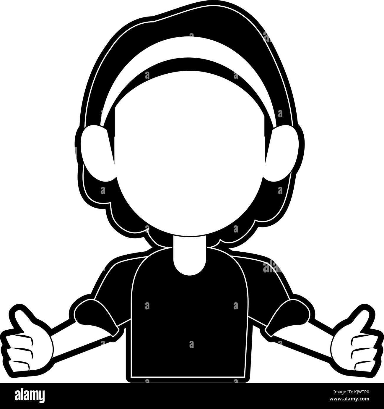 Girl faceless avatar Stock Vector Image & Art - Alamy