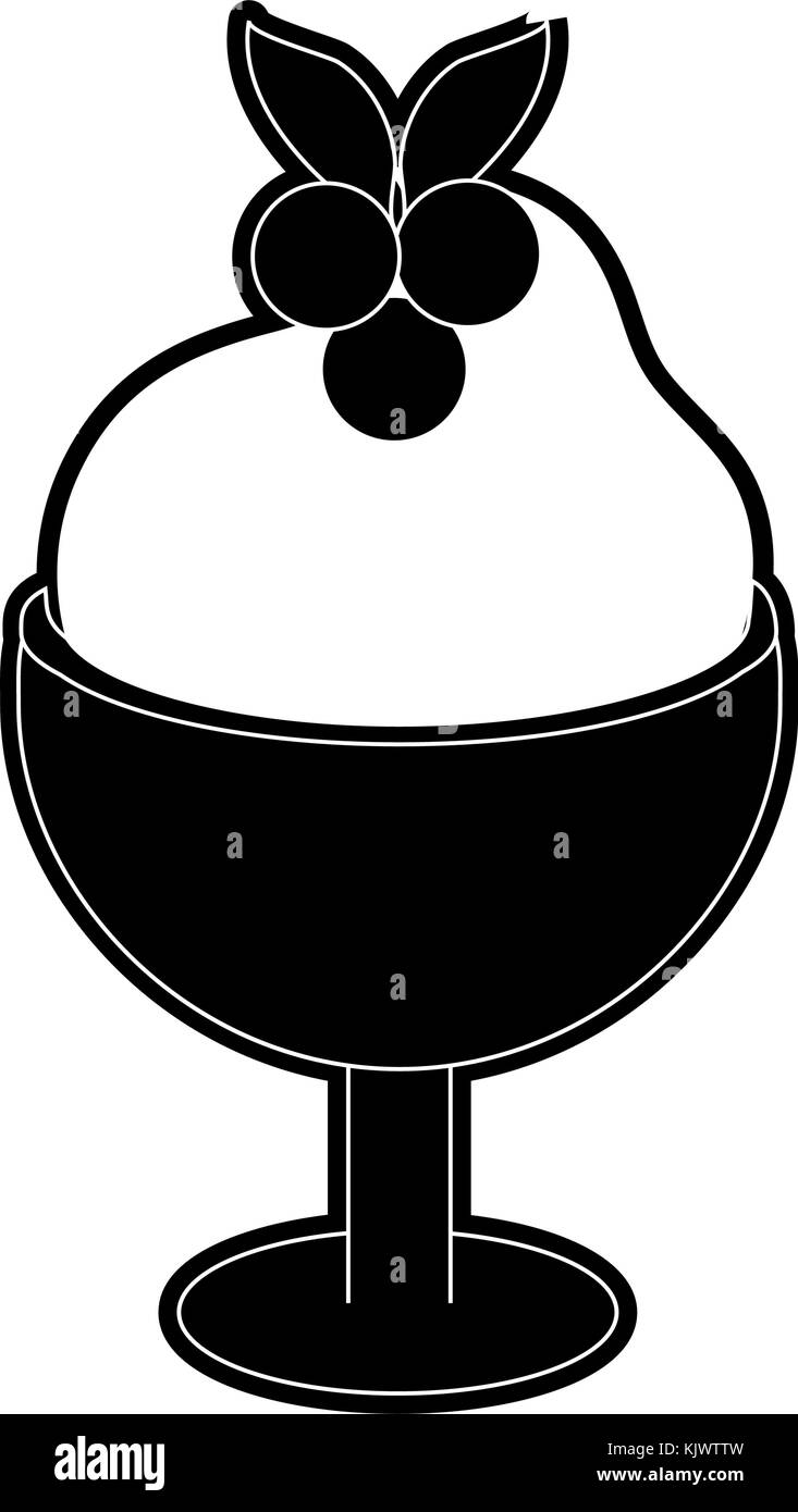 Chocolate icecream in glass Black and White Stock Photos & Images - Alamy