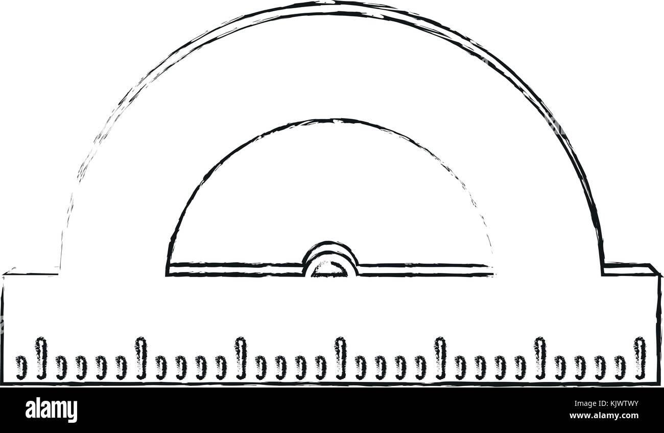 School protractor tool Stock Vector Image & Art - Alamy