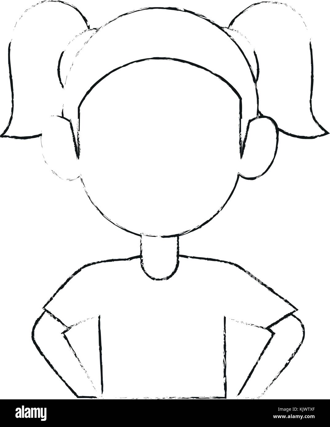 Girl faceless avatar Stock Vector Image & Art - Alamy