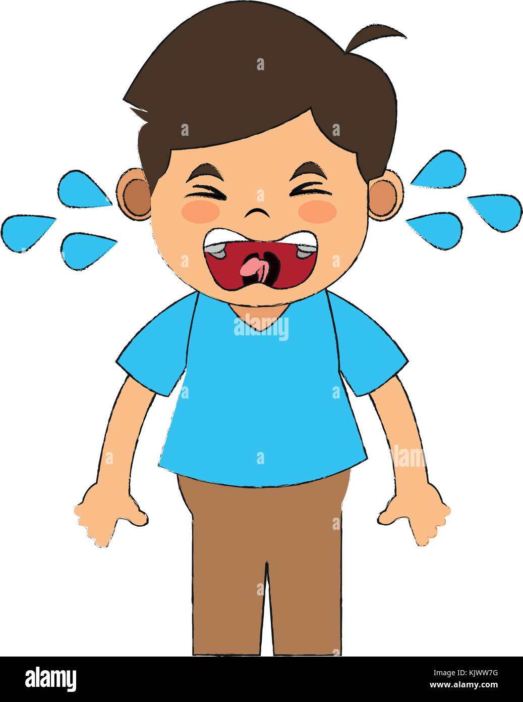 child injured and crying Stock Vector Image & Art - Alamy