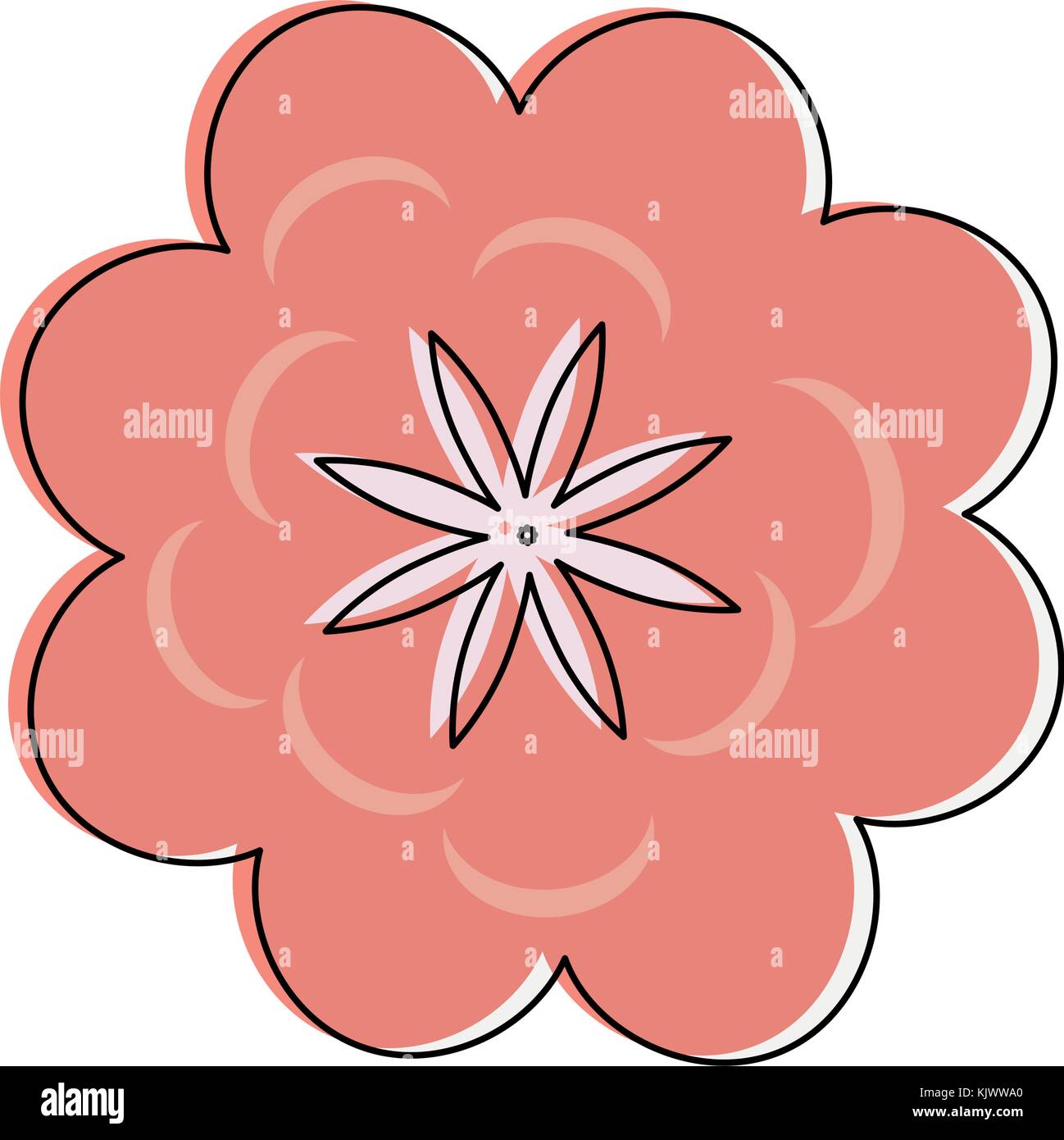 Beautiful flower symbol Stock Vector Image & Art - Alamy