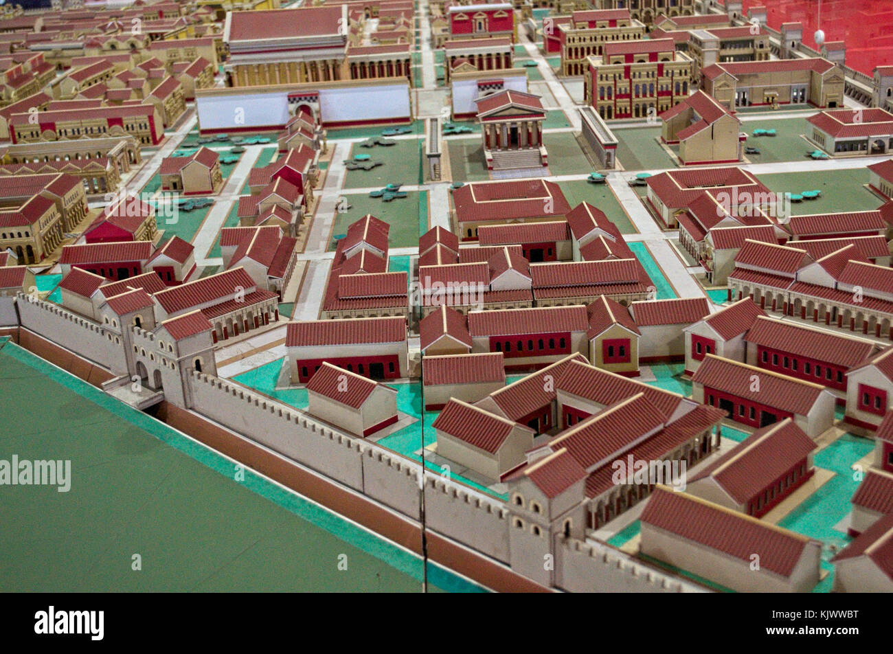Cardboard reconstruction of a roman city Stock Photo - Alamy