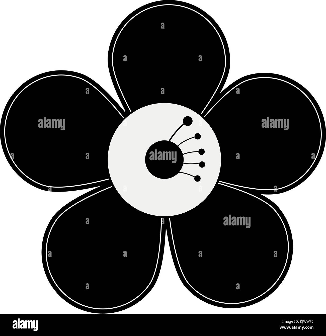 Beautiful flower symbol Stock Vector Image & Art - Alamy