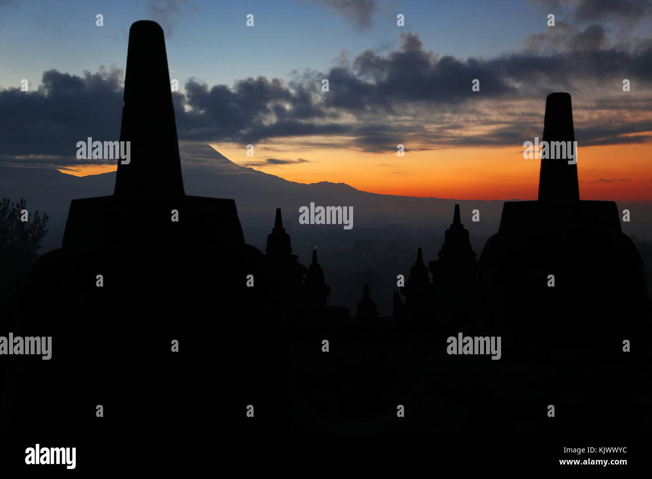 Sunrise at the Borobudur Temple in Indonesia Stock Photo - Alamy