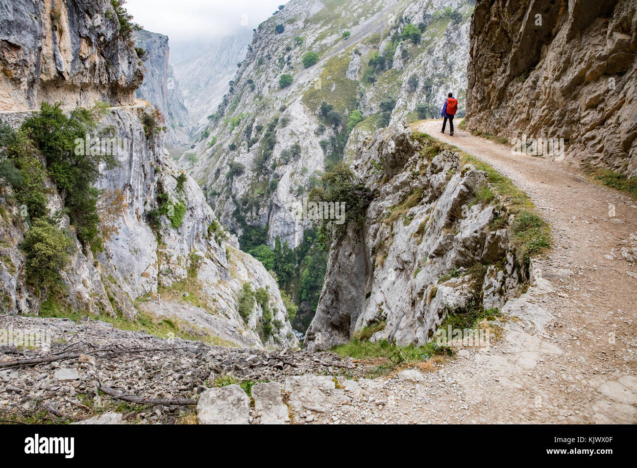 Walking in the Cares Gorge a deep and dramatic canyon running through ...