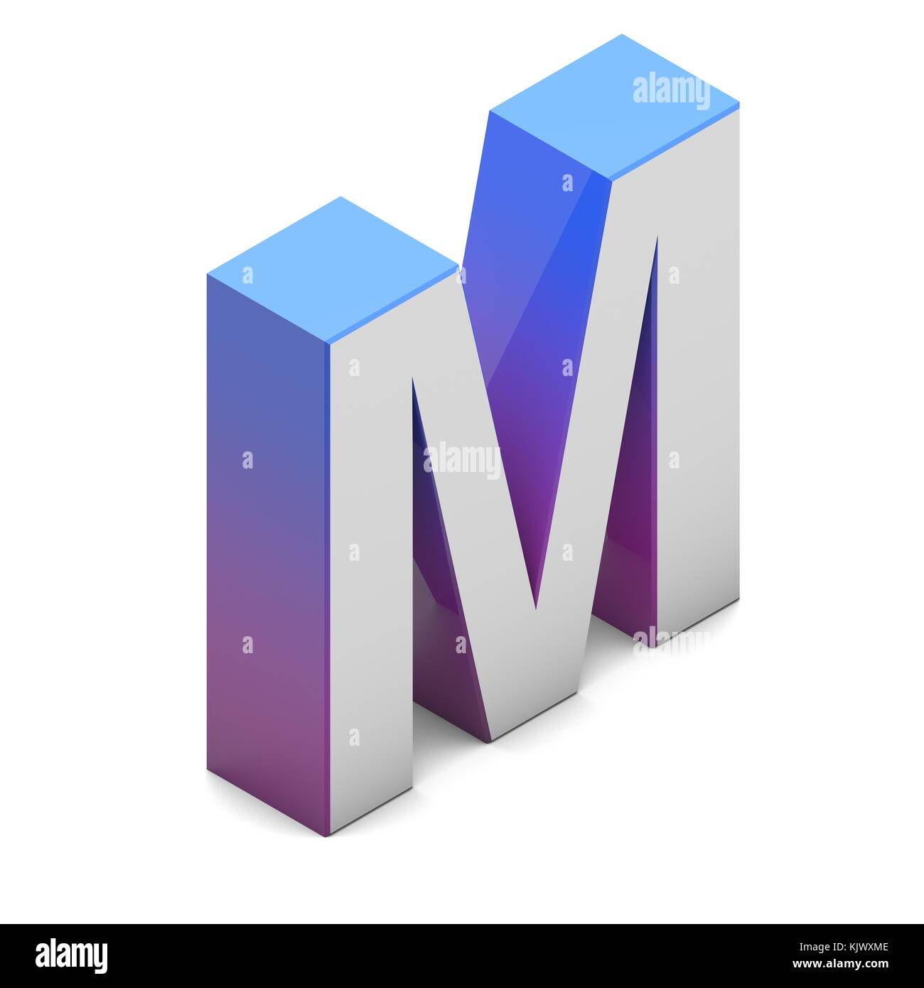 The Letter M In Blue