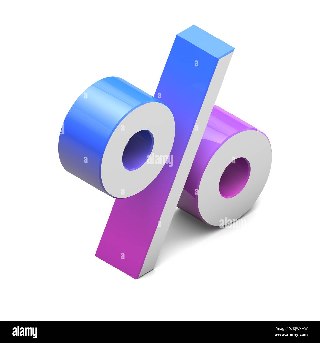 Percentage sign. Isometric lettering font with pink blue gradient Stock ...