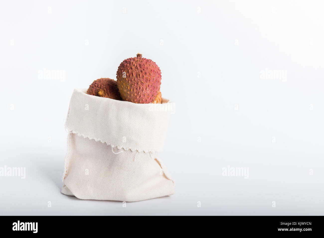 lychee fruit on a white background Stock Photo - Alamy