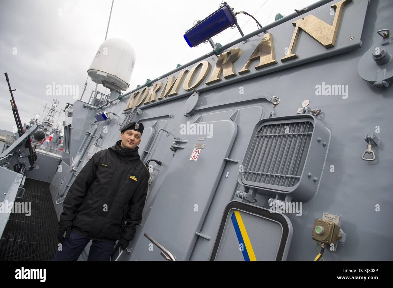 The Polish Navy’s first Kormorant II-class minehunter ORP ‘Kormoran’ on ...