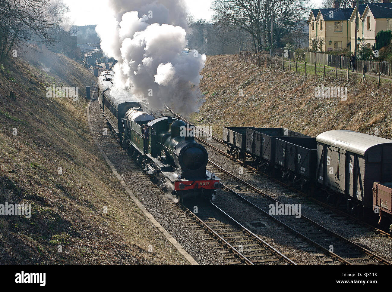 Dukedog Number 9017 leaves Horsted Keynes Stock Photo - Alamy