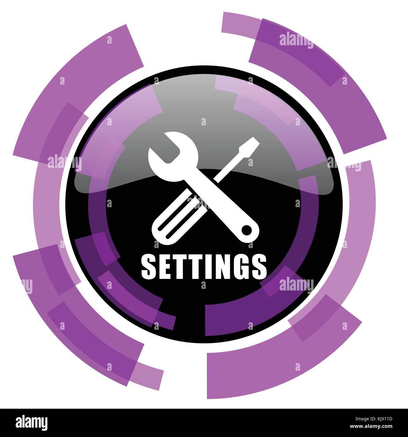 Settings pink violet modern design vector web and smartphone icon ...