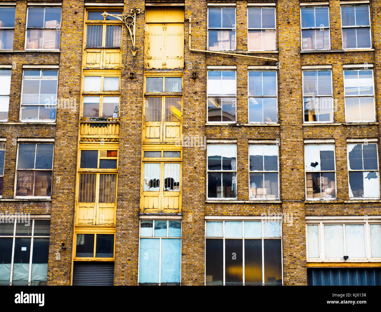 Rear view of the EMA Textiles Ltd building - London, England Stock ...